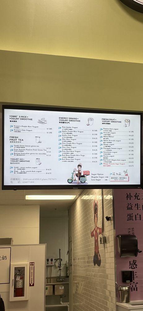 Menu at Yomie's Rice x Yogurt, Plano