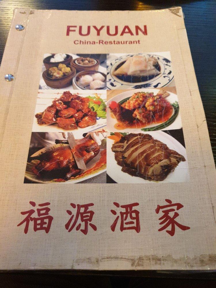 Menu at Fuyuan restaurant, Munich