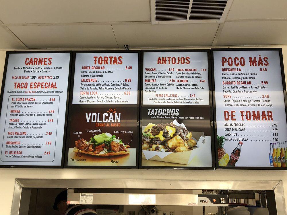 Menu at Tacos Y Más restaurant, Colton