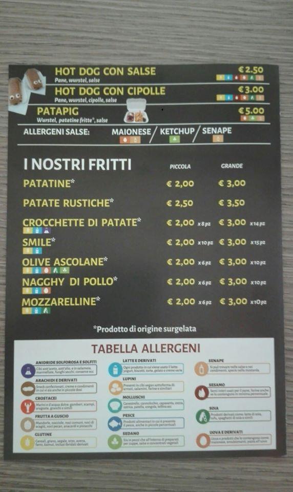 Menu at Il pomodoro in festa restaurant, Treviglio