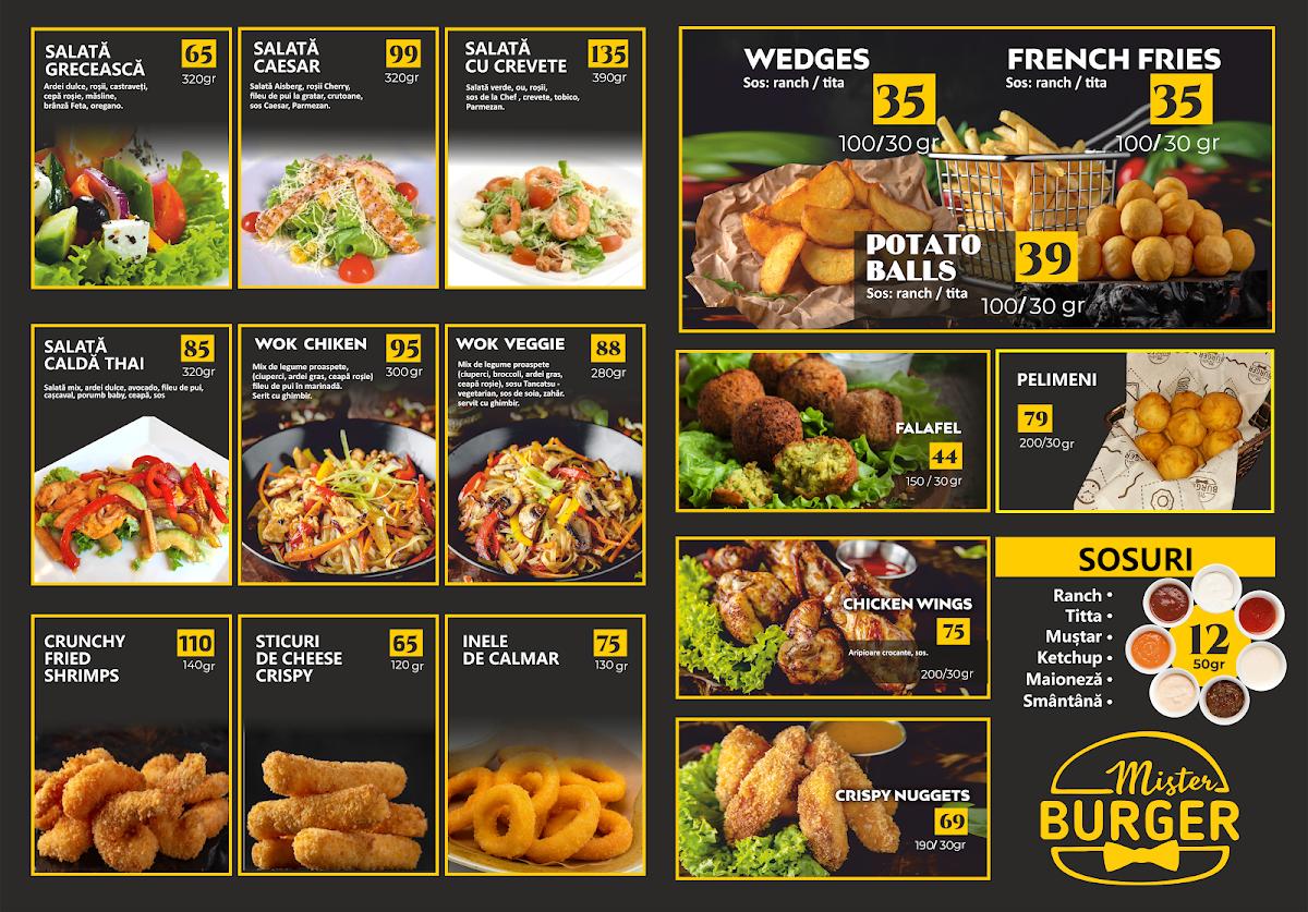 Menu at Mister Burger Atrium, Chisinau, Albisoara St 4