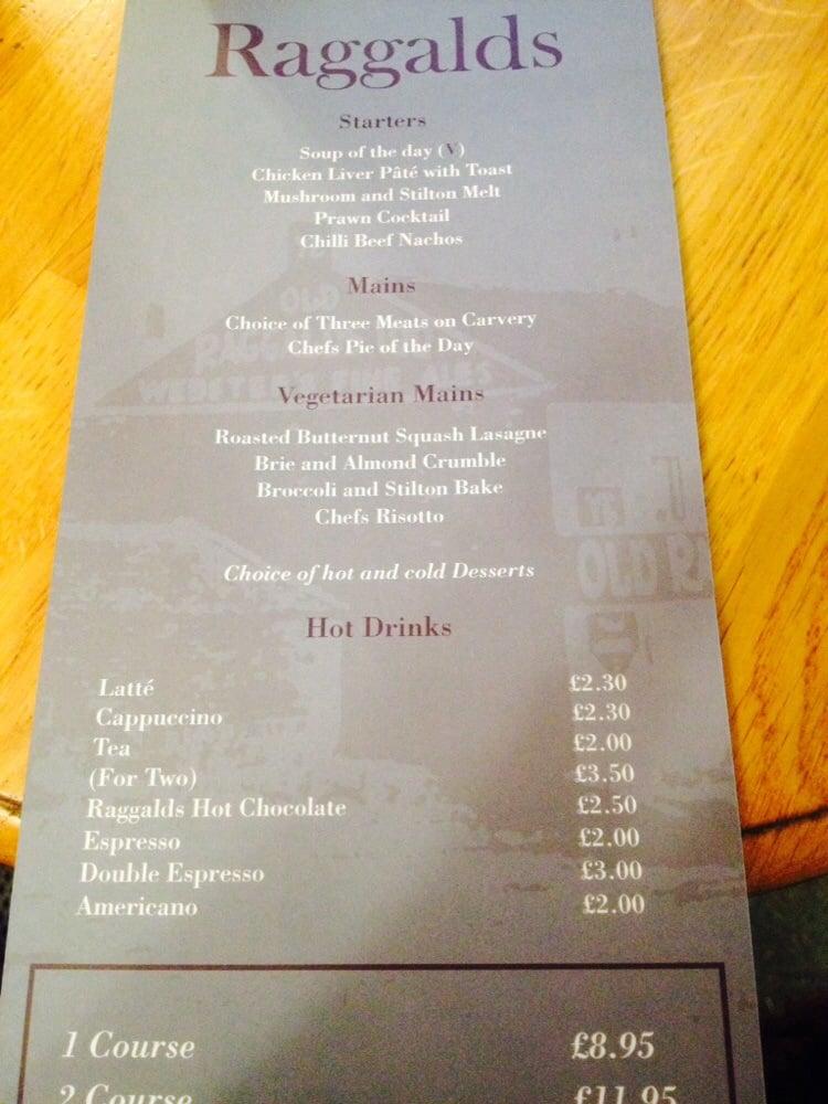 Menu at Raggalds pub & bar, Bradford, Brighouse and Denholme Rd