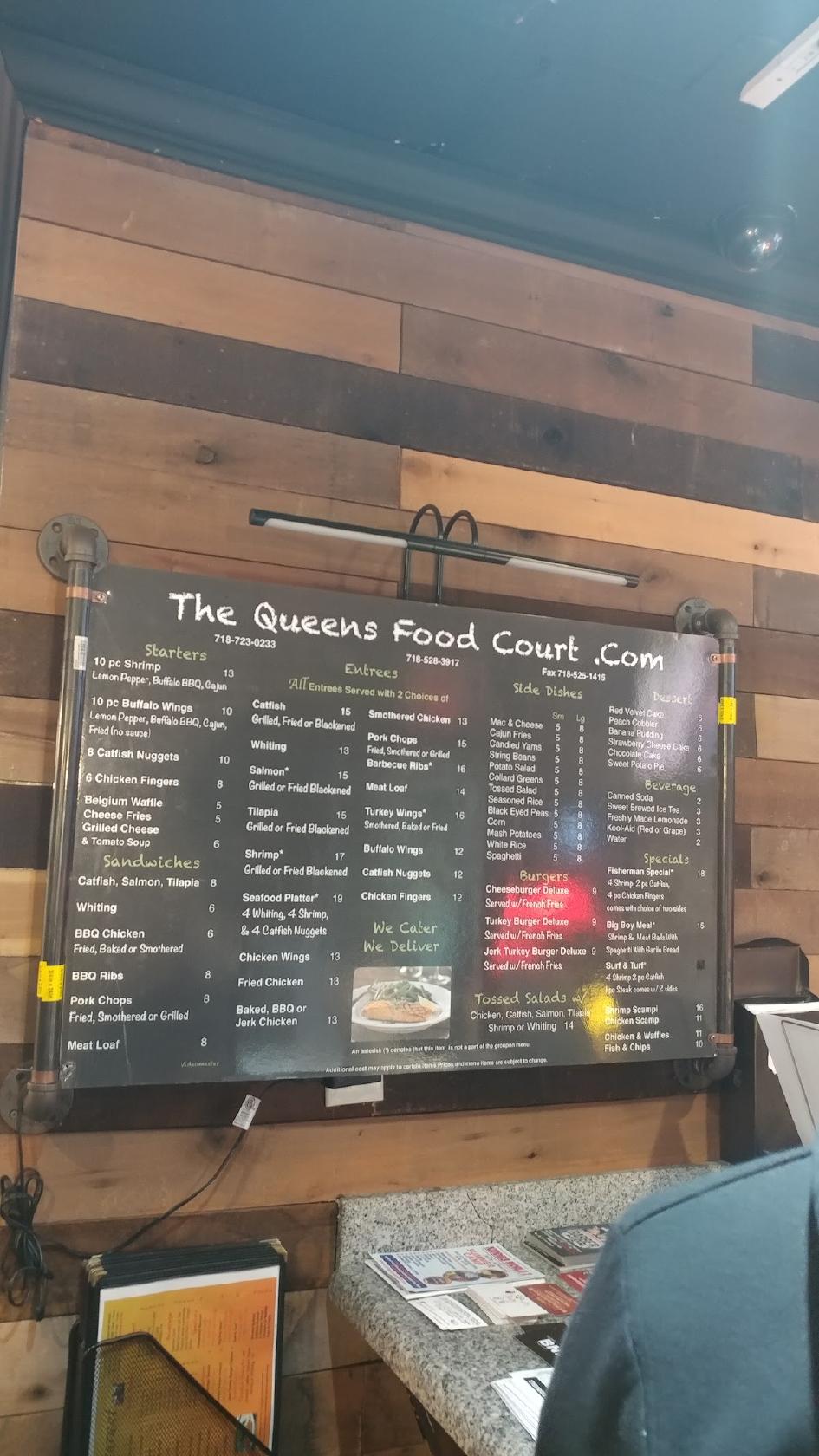 Menu at The Queens Food Court restaurant, New York City