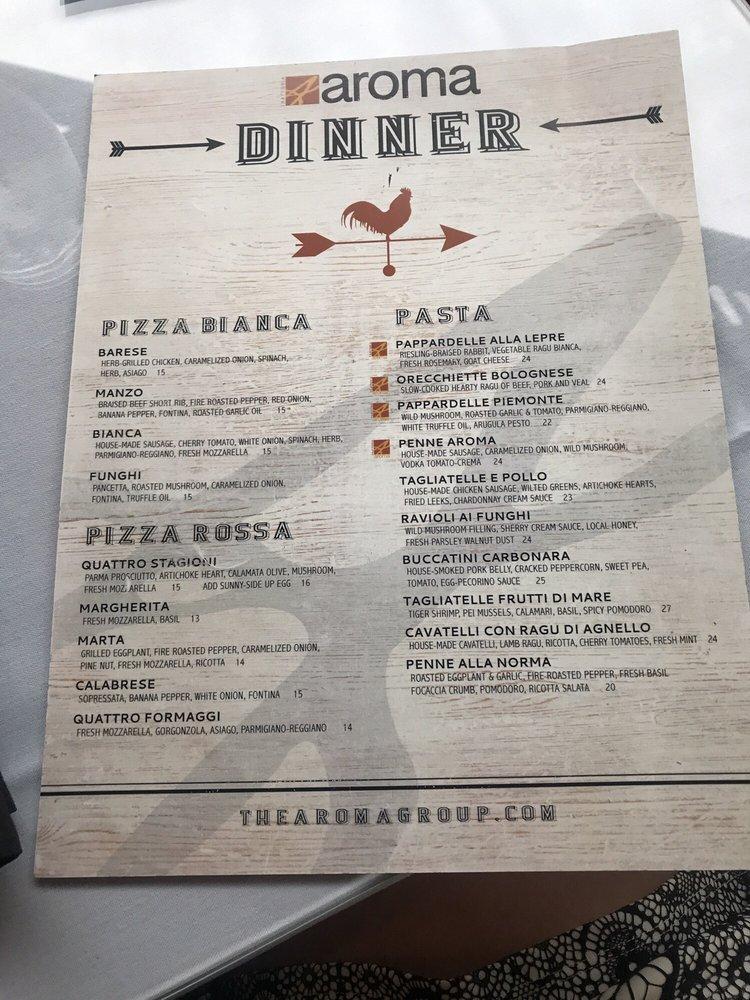 Menu at Trattoria Aroma pub & bar, Buffalo, 307 Bryant St