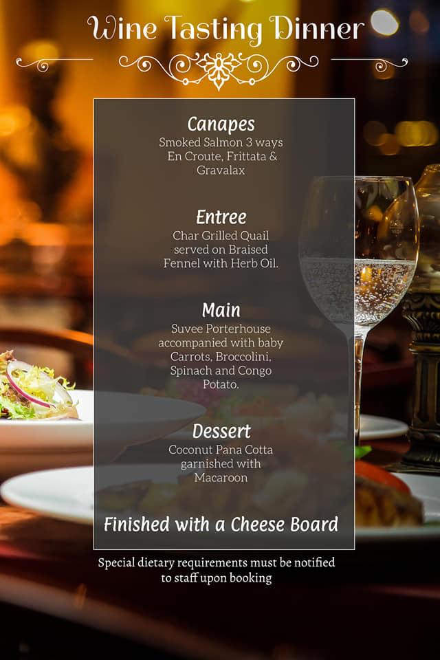 Menu at Weipa Bowls Club, Trunding