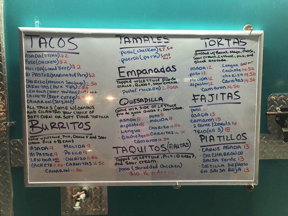 Menu at La Sabrosa Tacos Y Mas restaurant, Slidell