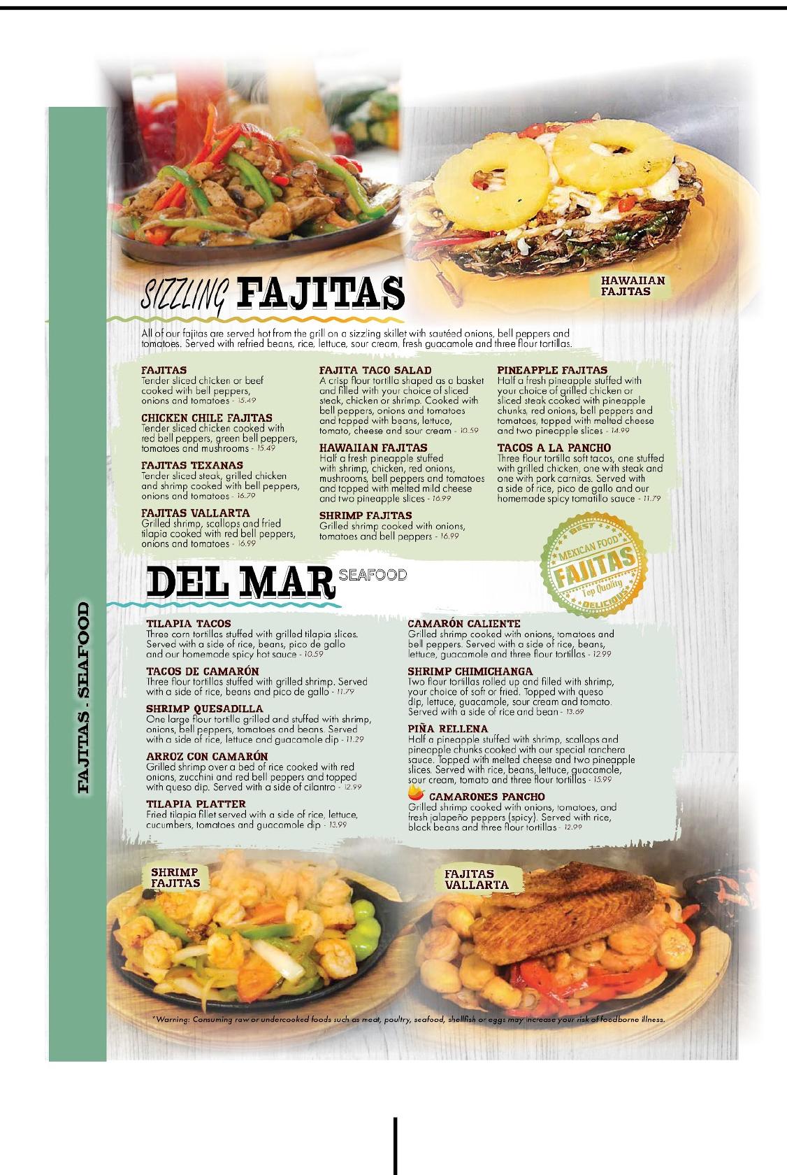 Menu at Pancho Mexican Restaurant Vinton, Vinton