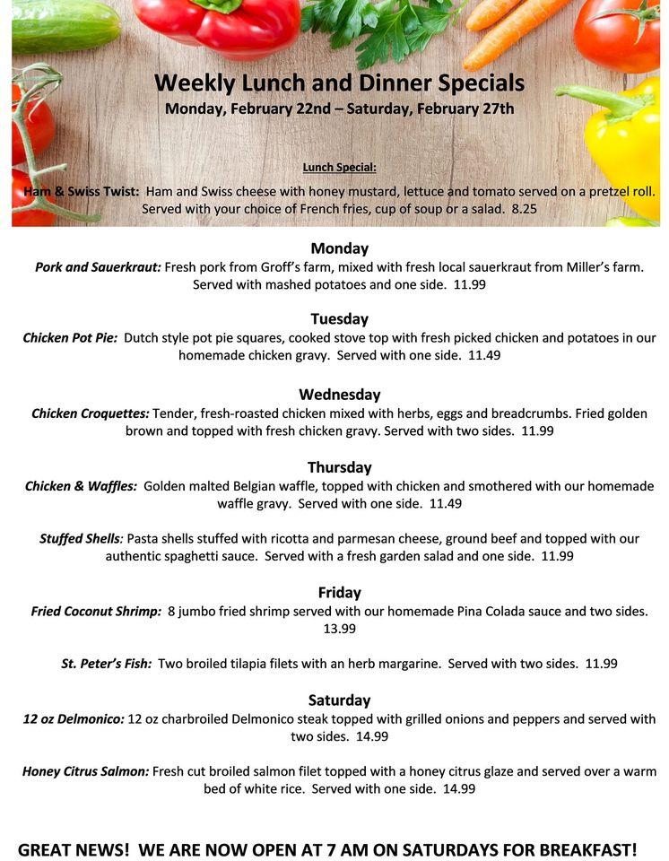 Menu at Country Heritage Winery pub & bar, Laotto