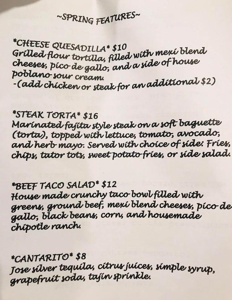 Menu at Gastro 49 restaurant, Chesterton