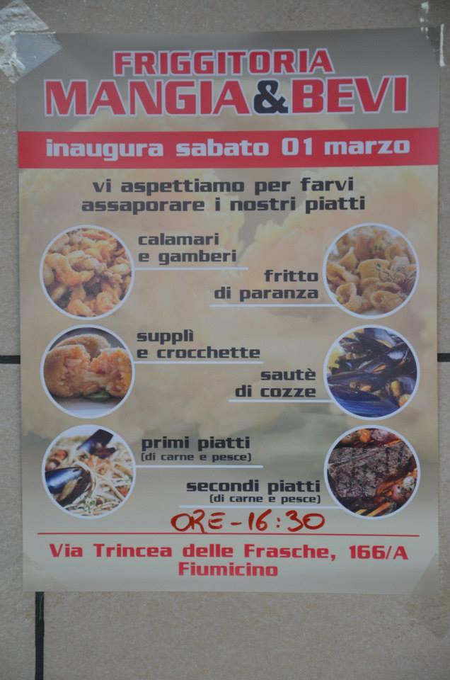 Menu at Magna & Bevi restaurant, Fiumicino