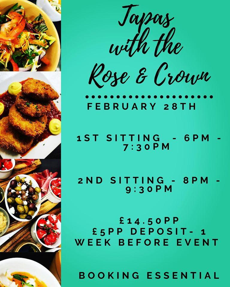 Menu at Rose & Crown pub & bar, Goodwick