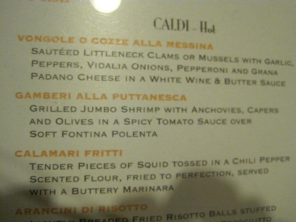 Carta del restaurante Il Verdi, Atlantic City, Boardwalk