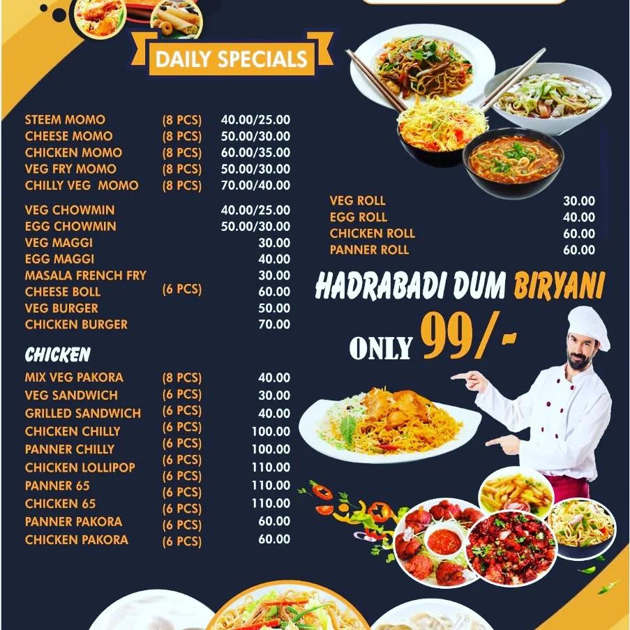Menu at The secondwife food hub, Siliguri, Dhantala satellite township