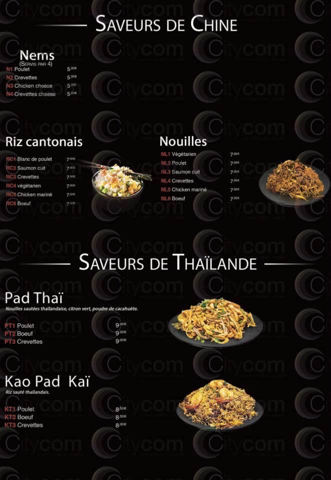 Carta del restaurante California sushi, Argenteuil