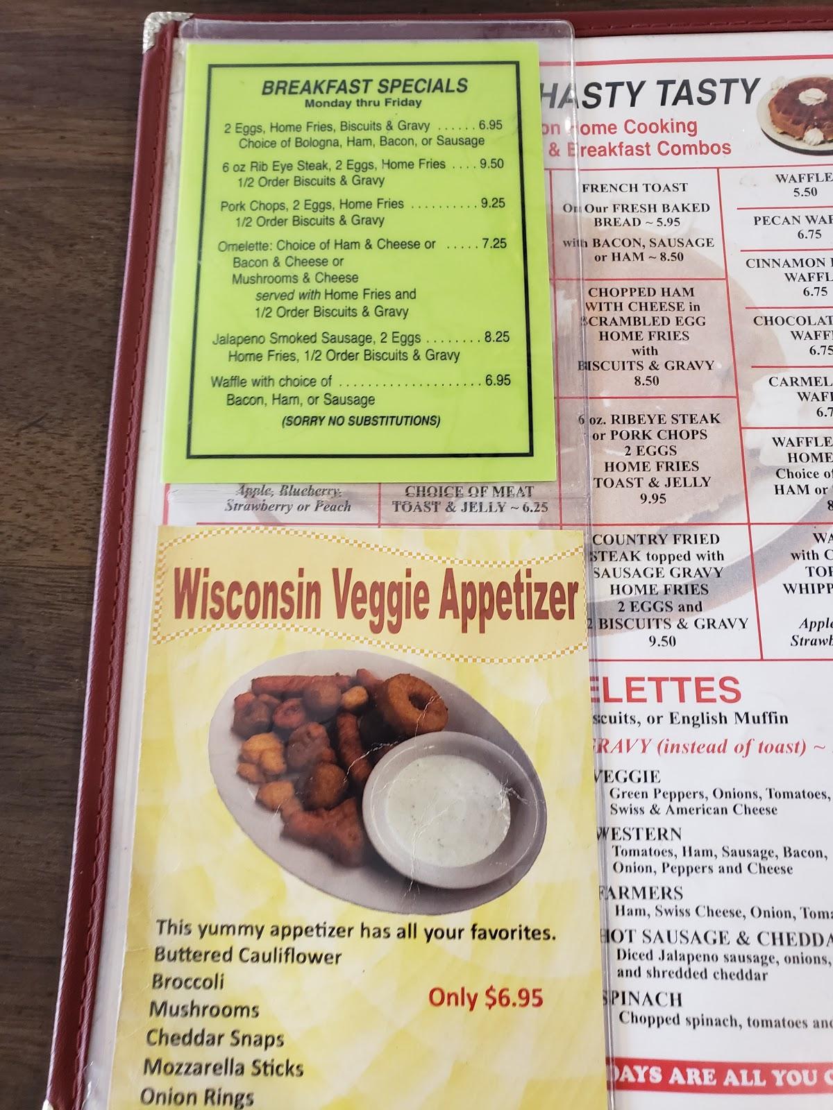 Menu at Hasty Tasty Pancake House restaurant, Dayton