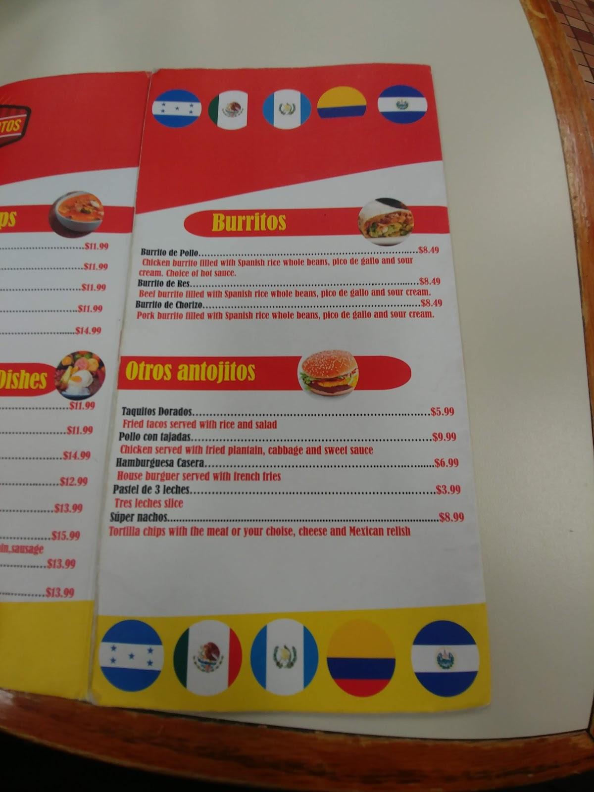 Carta del restaurante Super Antojitos, Jessup