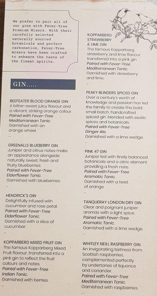 Menu at The George & Dragon Public House, Tonbridge, 17 Shipbourne Rd