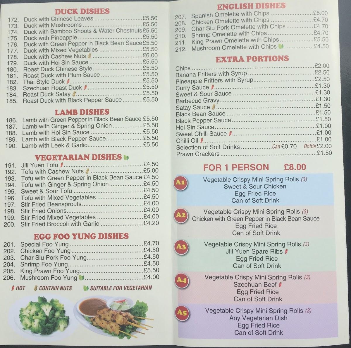 Menu at Wok Express fast food, Croydon, 107 Bensham Ln