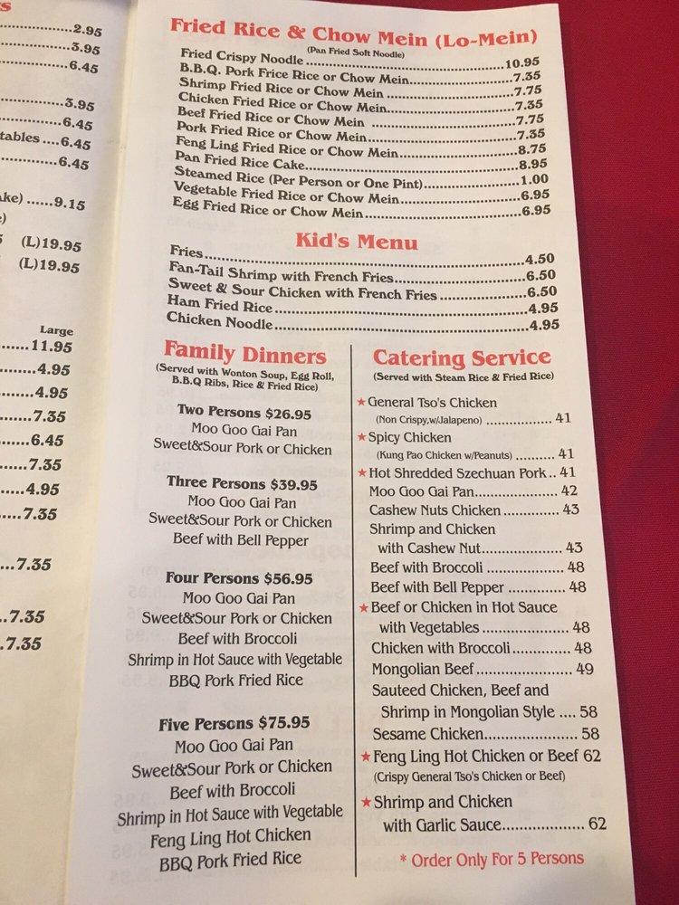 Menu at Feng Ling Restaurant, Houston, 11010 Westheimer Rd