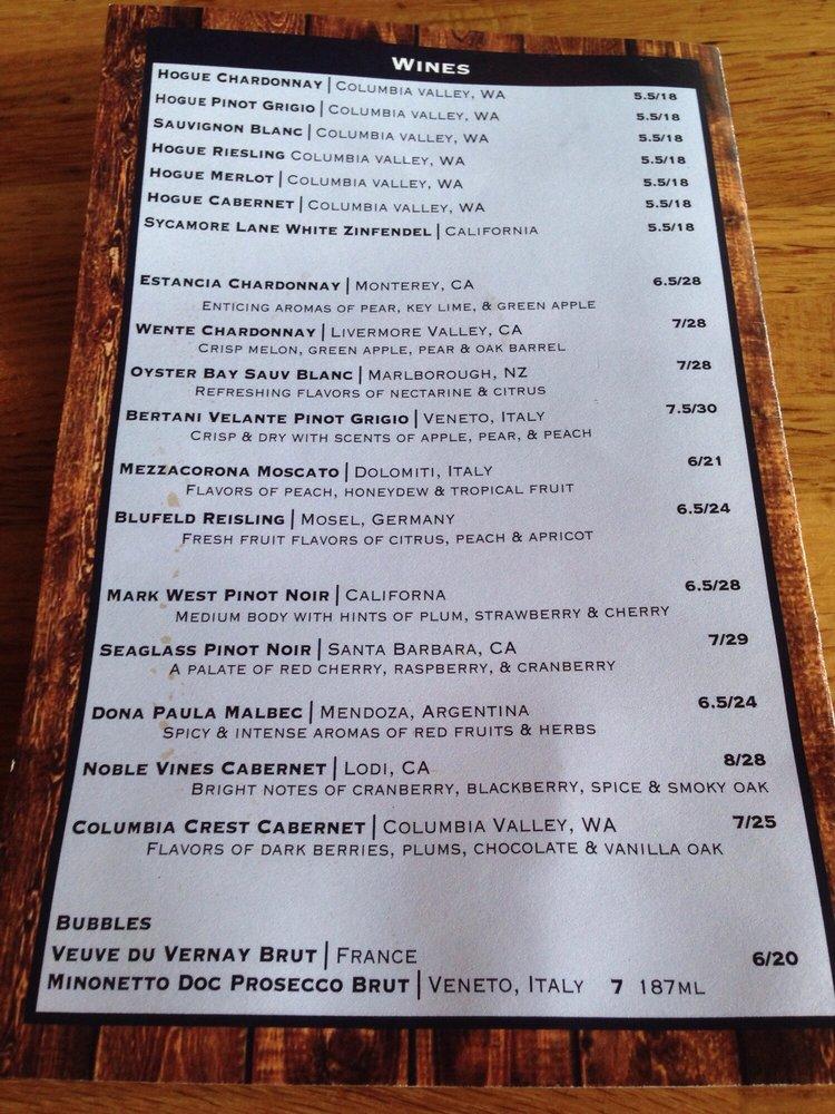 Menu at Boston's Fish House restaurant, New Smyrna Beach, S Atlantic Ave