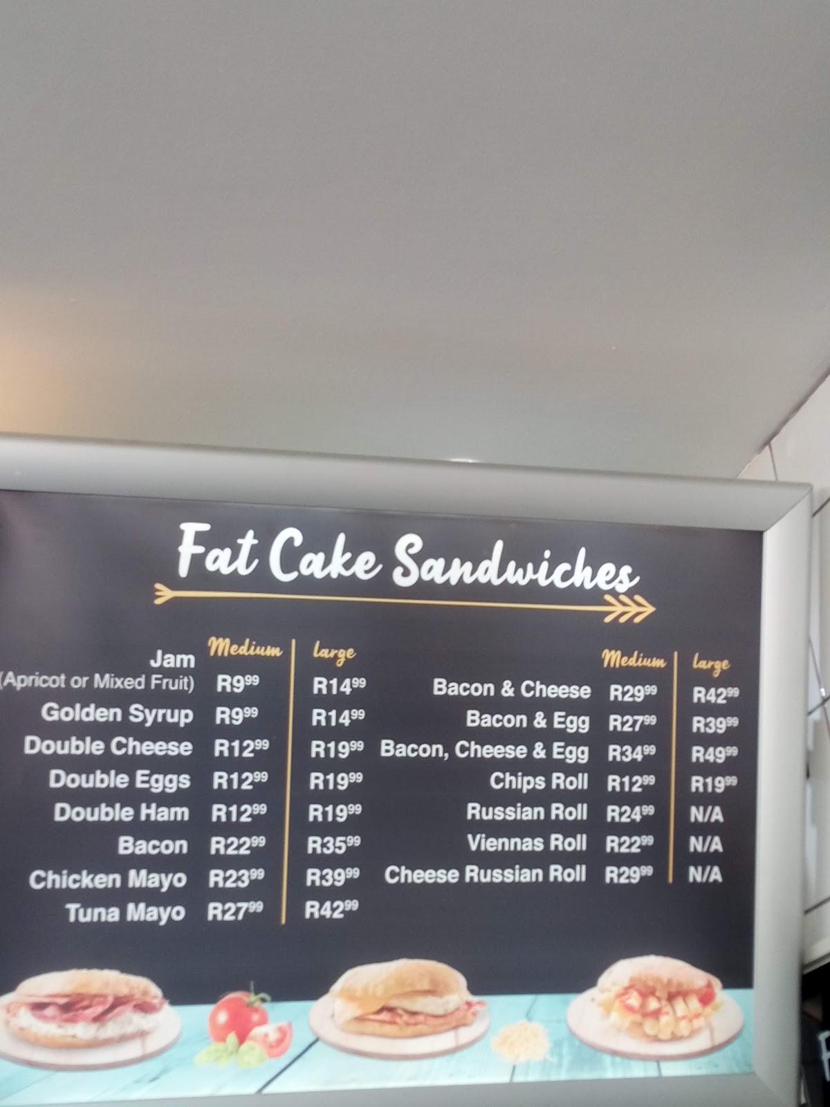 Menu at Fat Cake City restaurant, Kroonstad, Shop 13 & 14