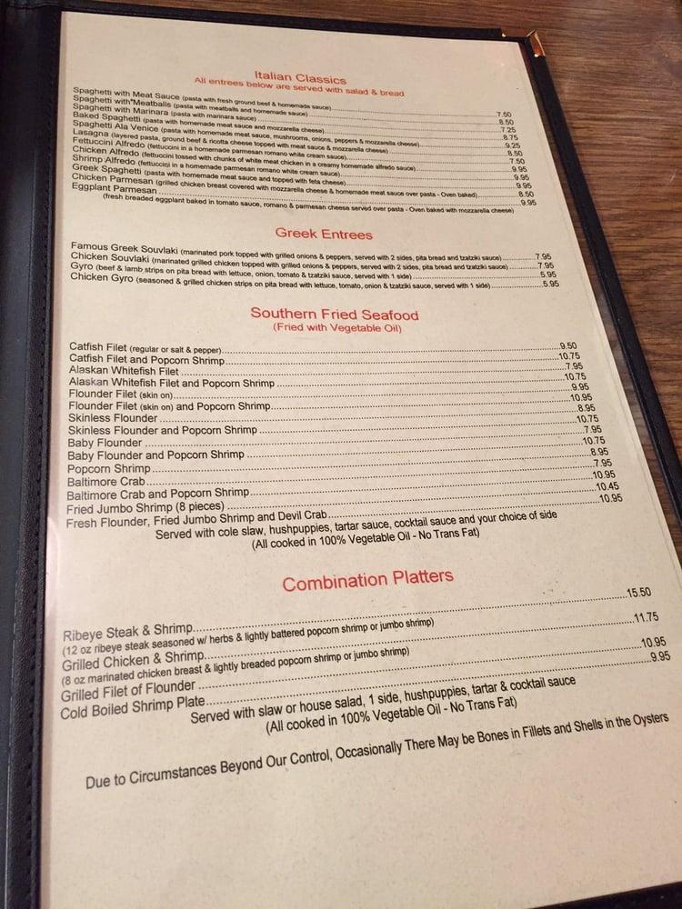 Menu at Stuart Family Restaurant, Stuart