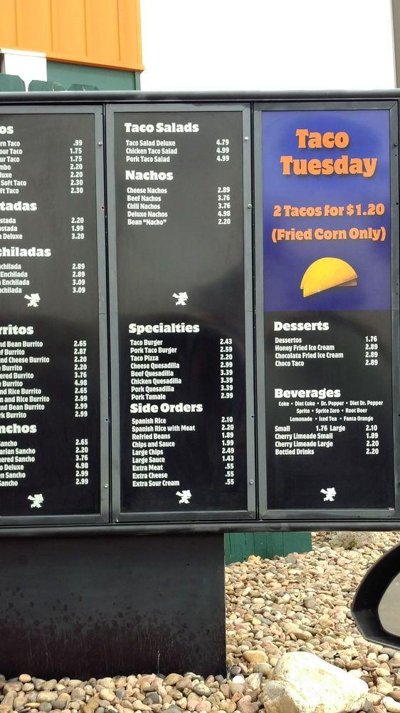 Menu at Taco Pronto Wichita restaurant, Wichita, W 21st St
