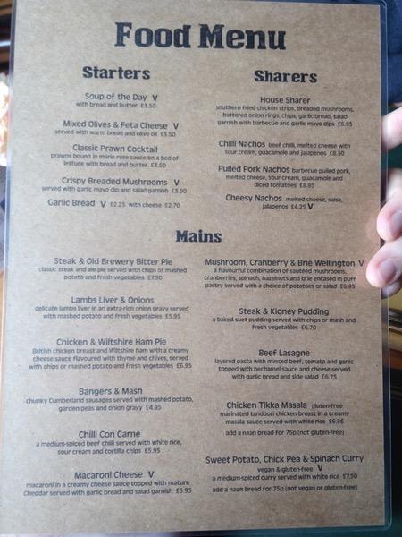 Menu at The New Broom pub & bar, Rotherham