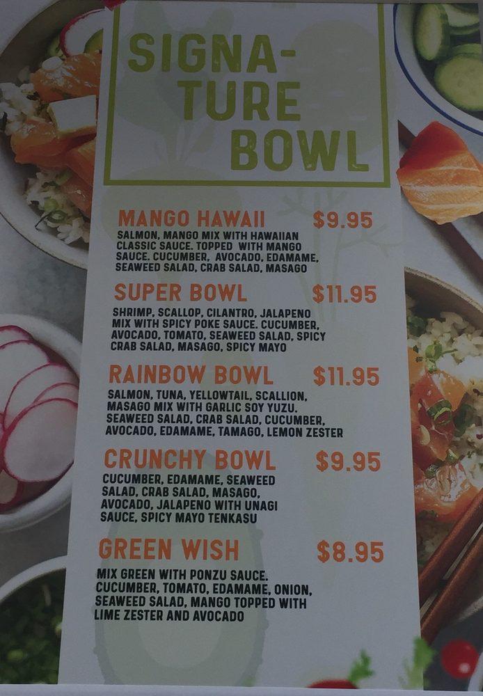 Menu at JJ'S POKE BOWL pub & bar, Edina