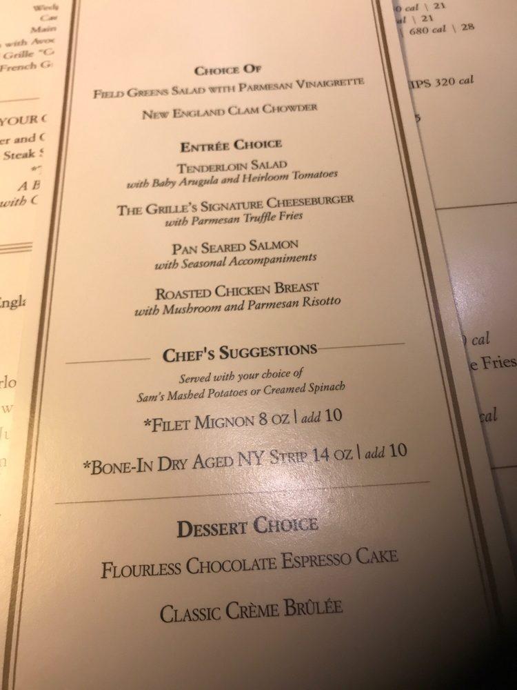 Menu at The Capital Grille pub & bar, Indianapolis