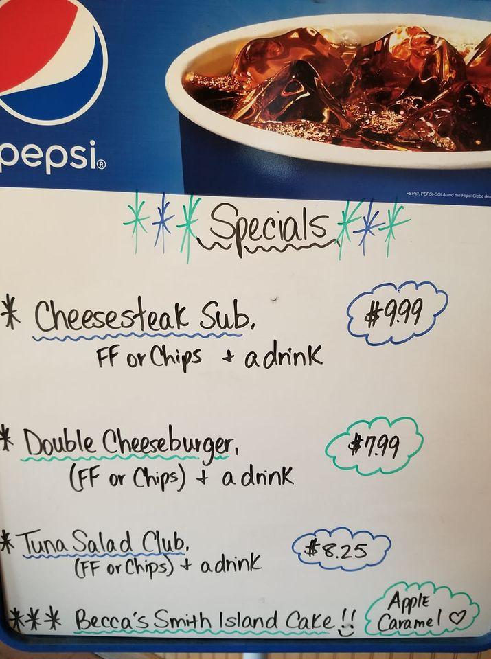Menu at Onancock Deli, Onancock