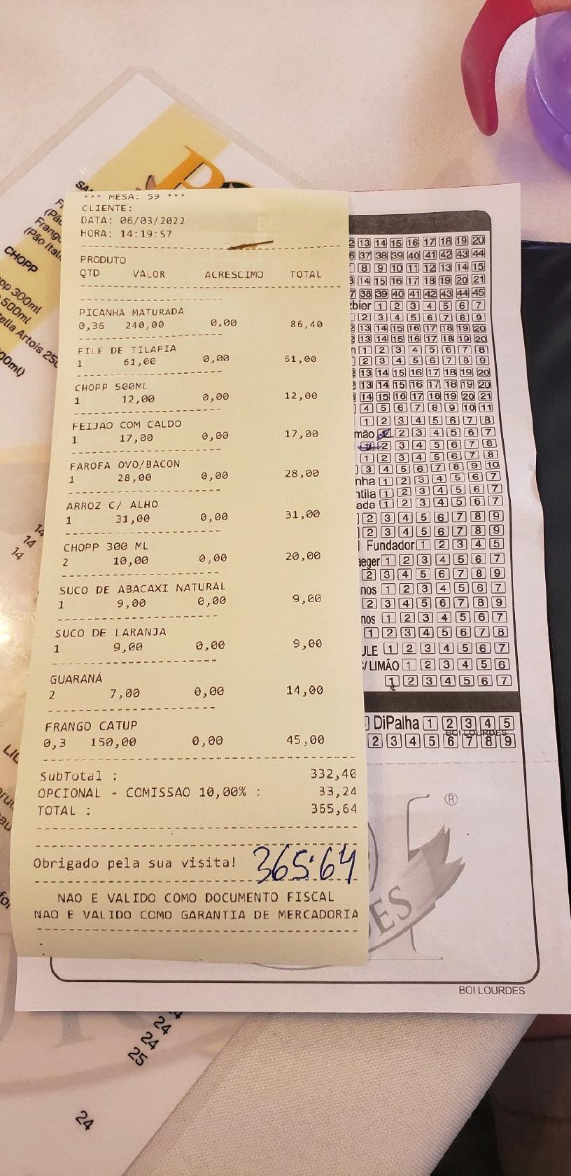Carta del restaurante Boi Lourdes, Belo Horizonte, R. Curitiba