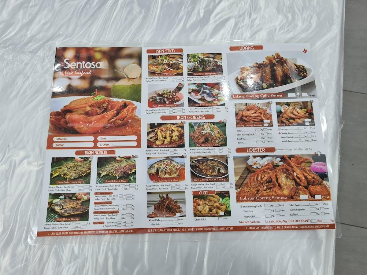 Carta del restaurante Pulau Sentosa Seafood Market Alsut, Tangerang
