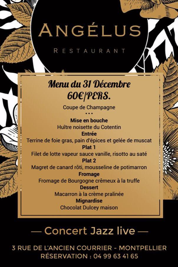 Menu au Restaurant l'Angelus, Montpellier