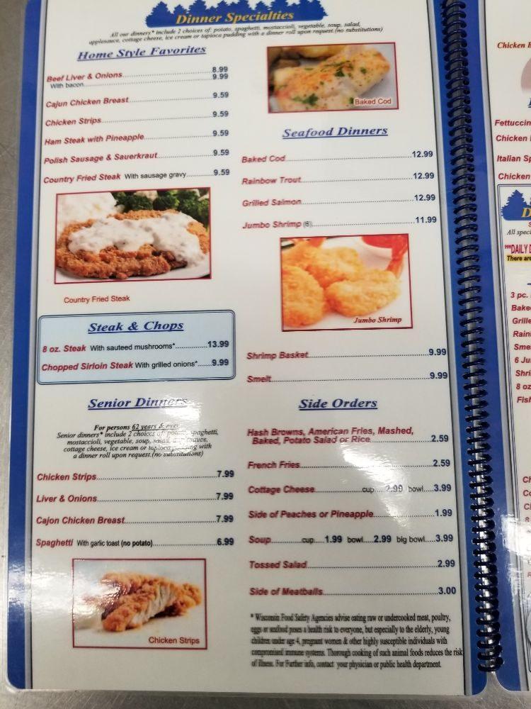 Menu at Rhinelander Family Restaurant, Rhinelander
