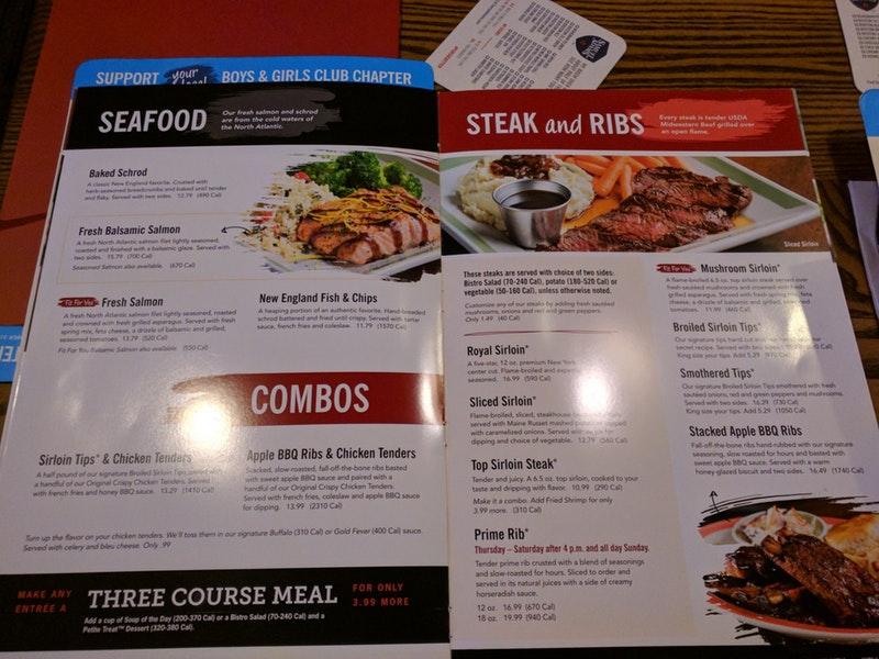Menu at 99 Restaurants, East Longmeadow