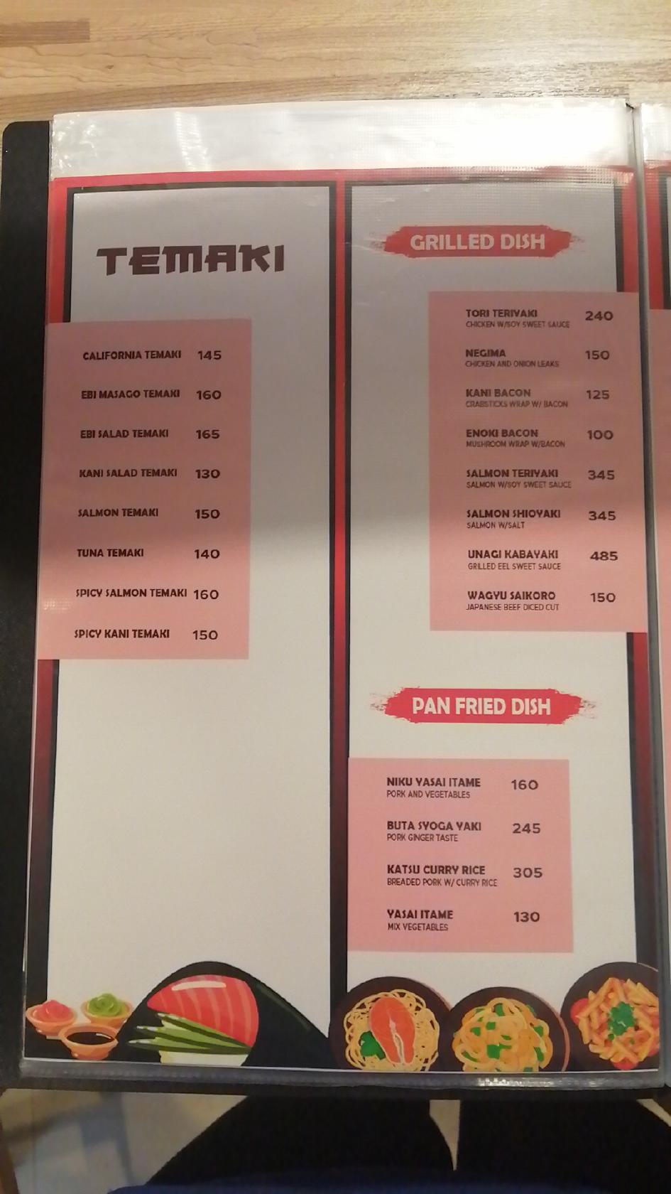 Menu at Akatsuki 11 Japanese Restaurant, Quezon City