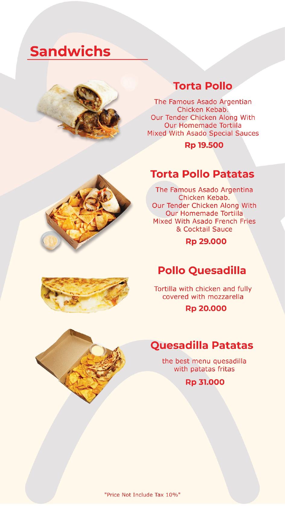 Menu at Asado BBQ House, Bandung, Bandung