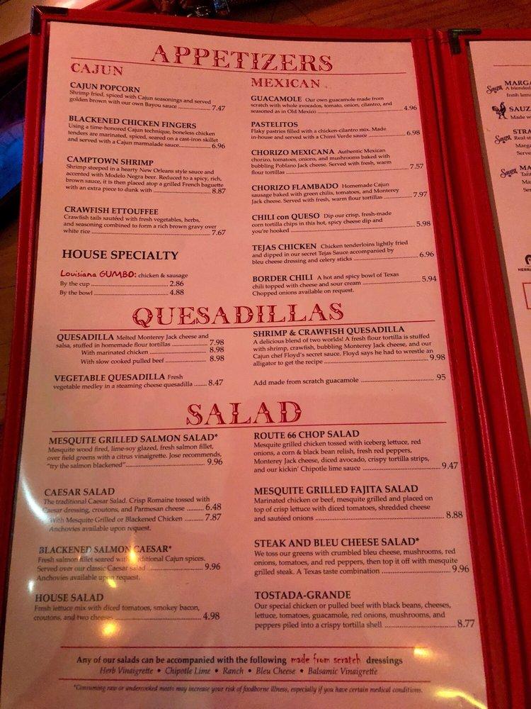 Menu at Jose Tejas restaurant, Fairfield, 647 US-46