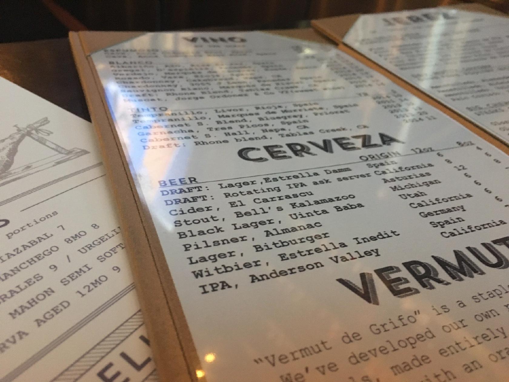 Menu at Vaca steakhouse, Costa Mesa, 695 Town Center Dr Suite 170