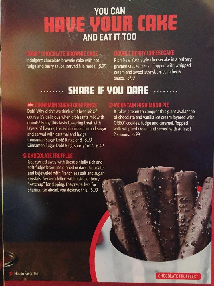 Menu at Red Robin Gourmet Burgers and Brews restaurant, Rogers