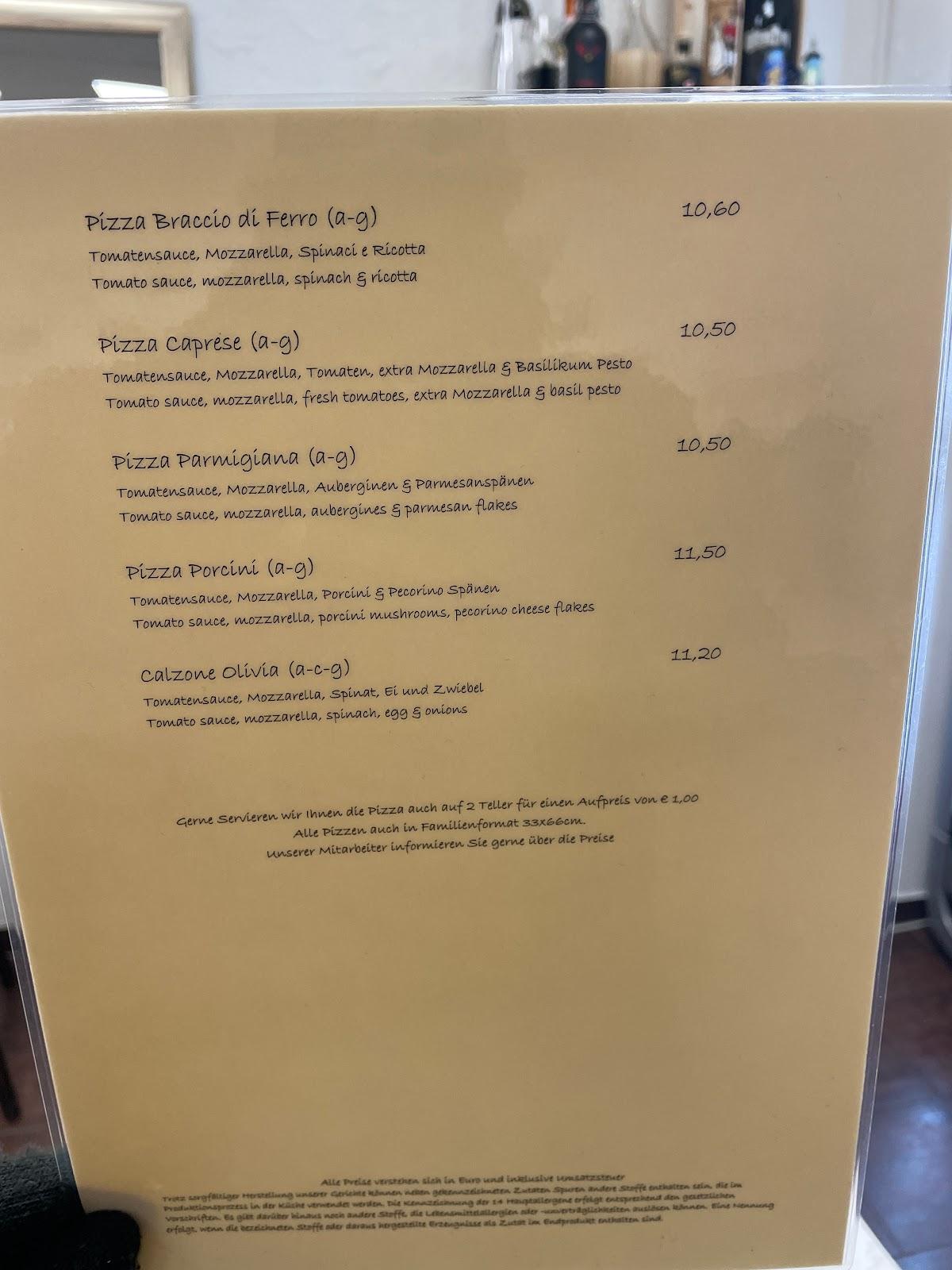 Speisekarte von Il Corallo Salzburg restaurant, Salzburg