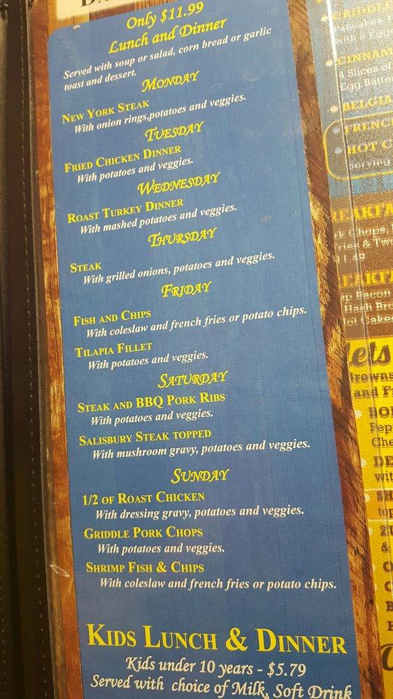 Menu at Village Grill restaurant, Tehachapi
