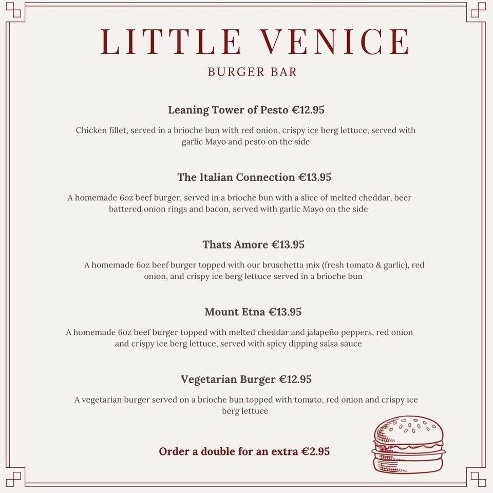 Menu at Little Venice Restaurant, Dublin, Old Airport Rd
