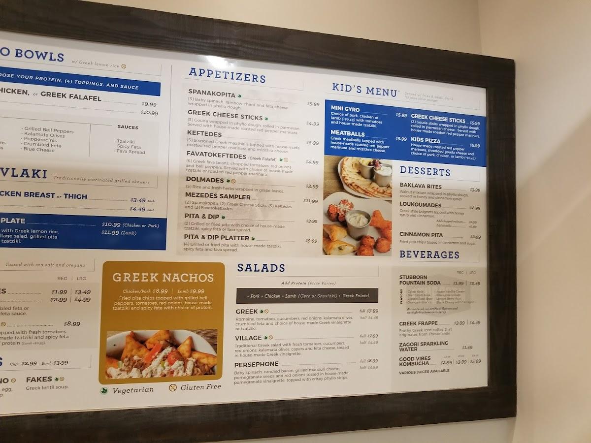Menu at Meraki Greek Street Food desserts, Boise
