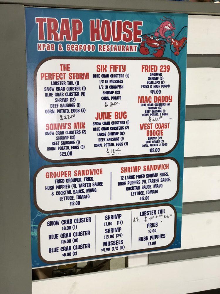 Menu at Trap House krab and seafood restaurant, Fort Myers, Fowler St