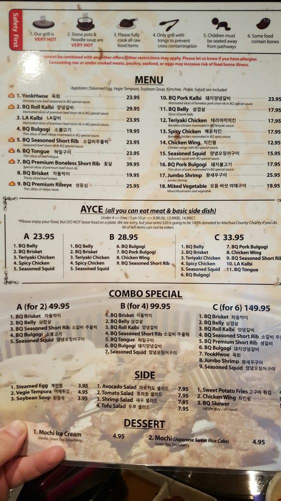 Menu at Beque Holic BBQ, Gainesville, Newberry Rd