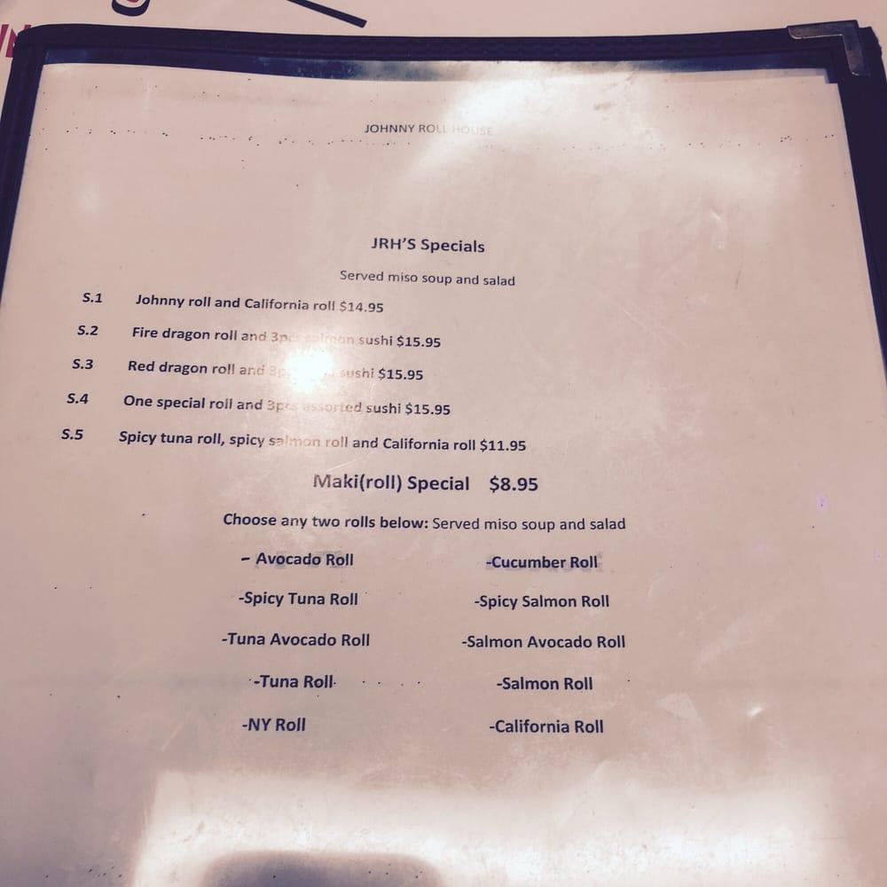 Menu at Johnny Roll House restaurant, Montvale