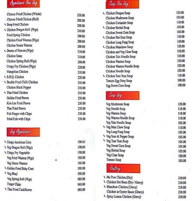 Menu at Kim Lee Chinese Restaurant, Bengaluru, 50