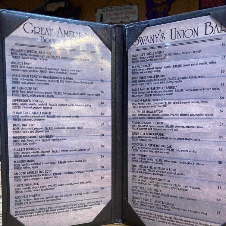 Menu at The Union Bar and Grill, Gering, 10th St